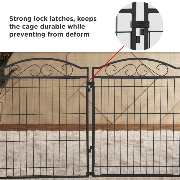 8pcs 32in Heavy Duty Dog Playpen Foldable Dog Exercise Fence – BingoPaw